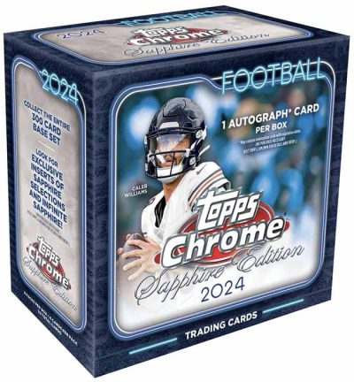 2024 Topps Chrome Sapphire Football Checklist, Teams, Box Info