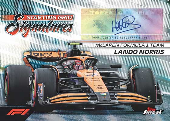 2024 Topps Finest Formula 1 Checklist, Hobby Box Info, Details