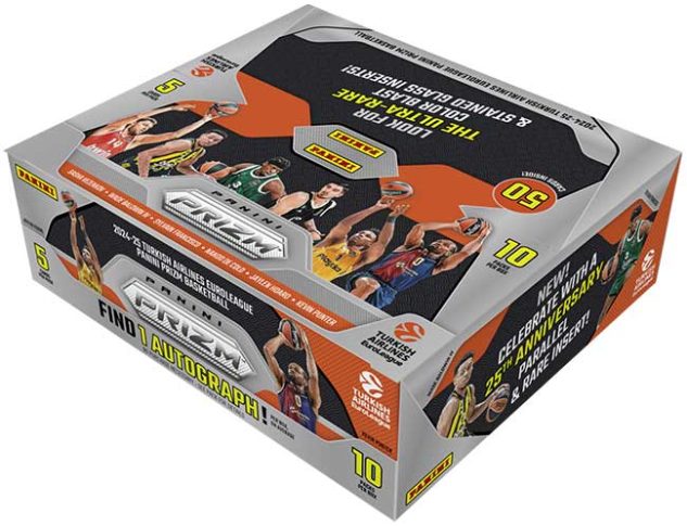 2024-25 Panini Prizm EuroLeague Basketball Checklist, Box Info