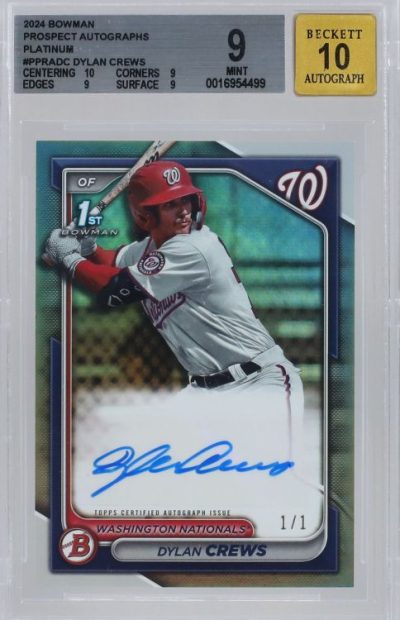 Collector Jumps on Rare 2024 Bowman Dylan Crews Platinum Autograph ...
