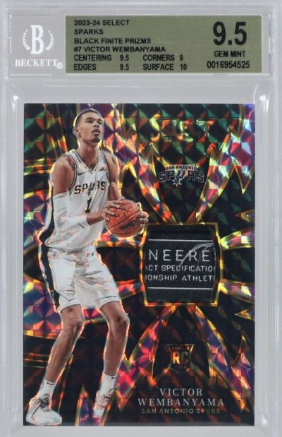 Victor Wembanyama 2023-24 Select Sparks Black Finite Prizms is a Rare ...