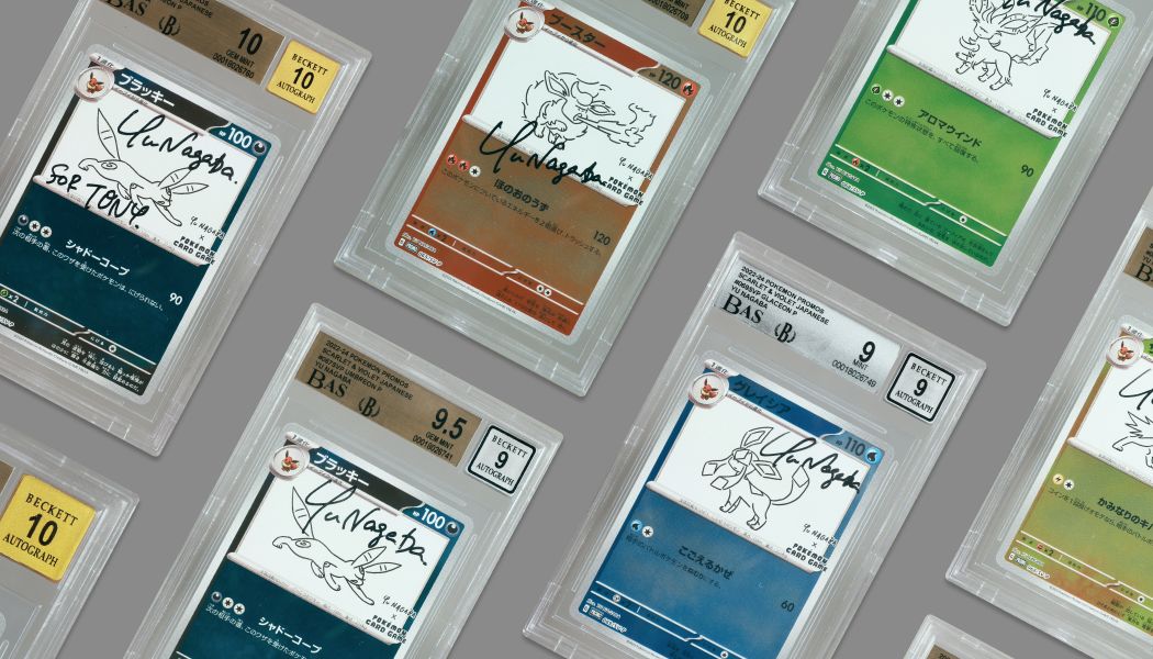 Complete Set of Yu Nagaba Signed Eeveelution Pokémon Cards Graded by Beckett - Beckett News