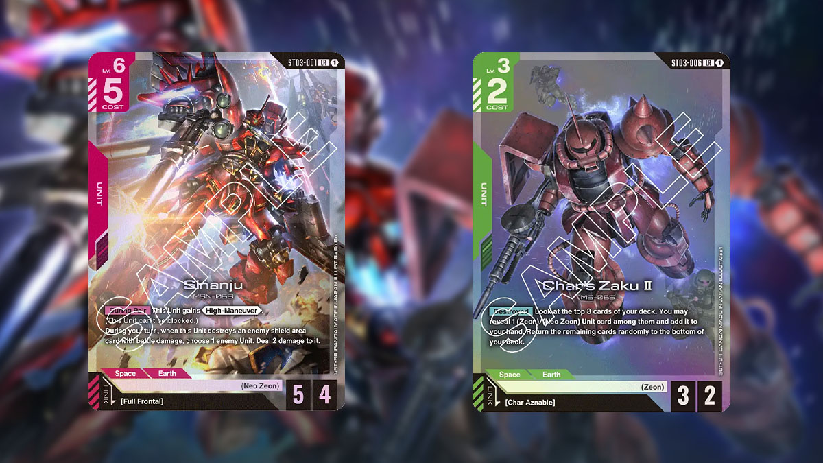 Gundam Card Game Zeon's Rush Starter Deck Checklist: ST03 Card List - Beckett News