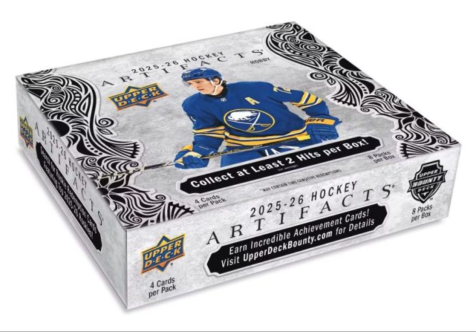 2025-26 Upper Deck Artifacts Hockey Checklist Details, Box Info