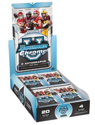 2025 Bowman Chrome University Football Checklist & Box Details