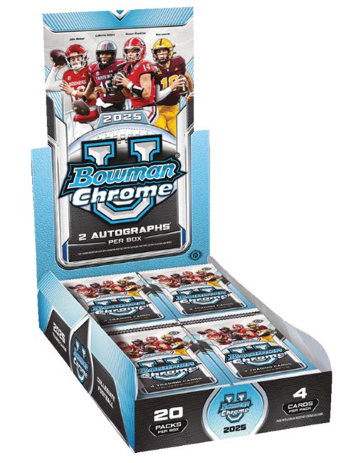 2025 Bowman Chrome University Football Checklist & Box Details