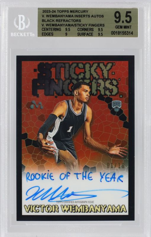 Rare Topps Mercury Victor Wembanyama Autographed Card Lands BGS 9.5 ...