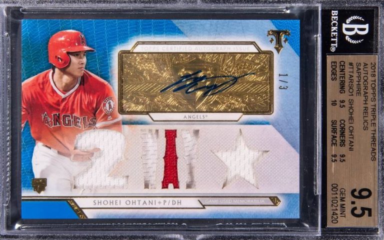 2018 Topps Triple Threads Autograph Relics Shohei Ohtani Up for Auction ...