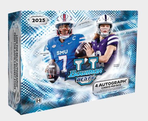 2025 Bowman Best University Football Checklist, Box Info