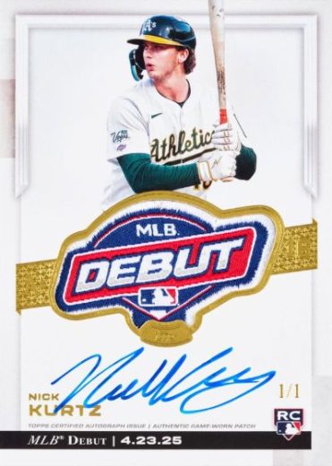 Nick Kurtz Leads List of 270 Topps Chrome Update Rookie Debut Patch ...