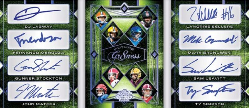 2025 Leaf Trinity Football Checklist, Hobby & Jumbo Box Info
