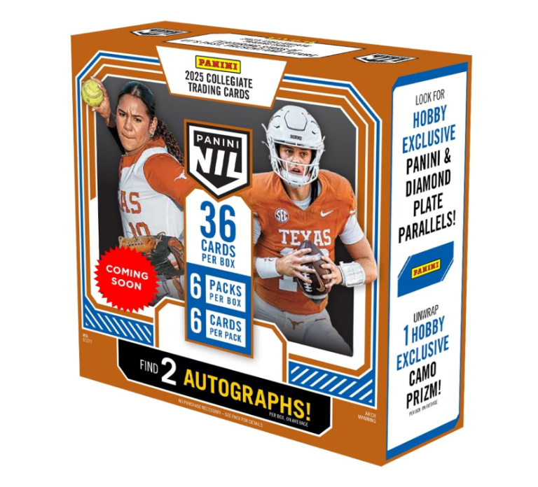 2025 Panini University of Texas NIL Checklist, Box Info