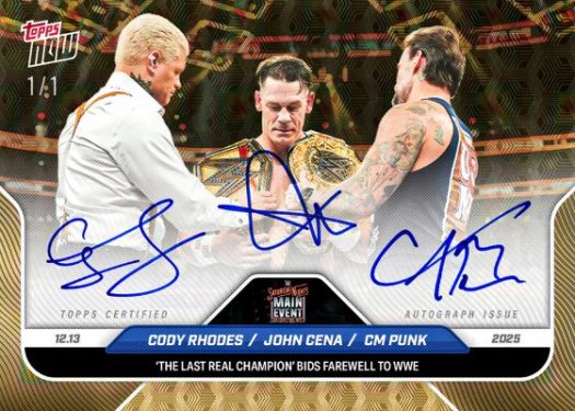 Topps Now Tribute to John Cena Includes Autographs, SSPs