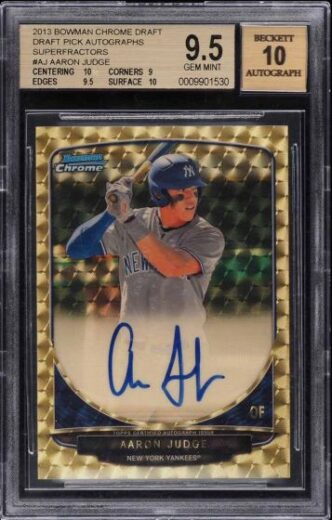 Beckett-Graded Aaron Judge Superfractor Sells for Record $5.2 Million ...