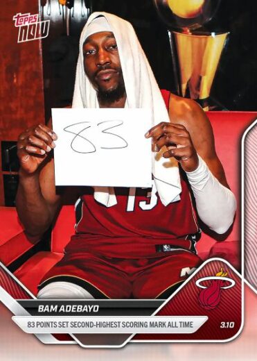 Topps Recognizes Bam Adebayo's Historic 83-Point Game With Special ...