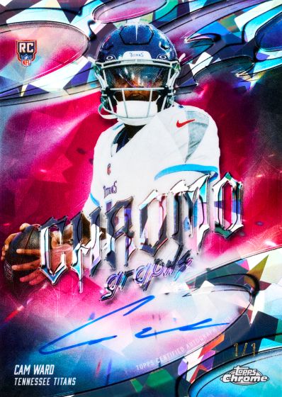 2025 Topps Chrome Sapphire Football Checklist, Teams, Box Info