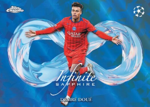 2025-26 Topps Chrome Sapphire UEFA Checklist, Teams, Box Info